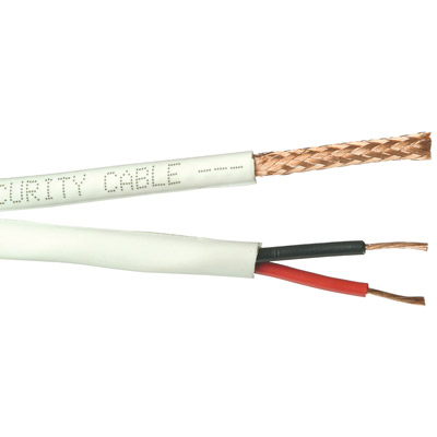 RG59/U SIAMESE 20 AWG BC 95% BC BRAID+ 18/2 PWR- WHITE - 1000 FT | 3 ...